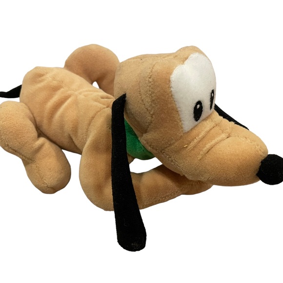 Disney | Toys | Vintage Disney Pluto Bean Bag Plush 7 With Green Collar ...